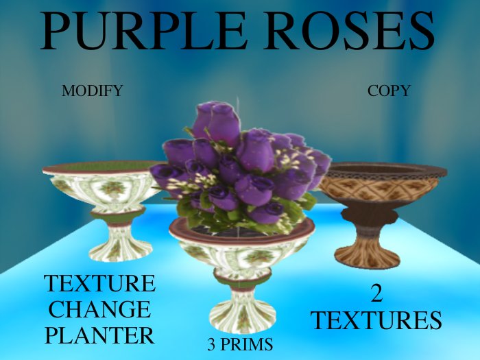 Second Life Marketplace Purple Roses